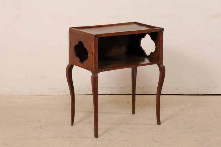 19th C. French Side Table with Quatrefoil Cut-Outs at Sides, Lower ...
