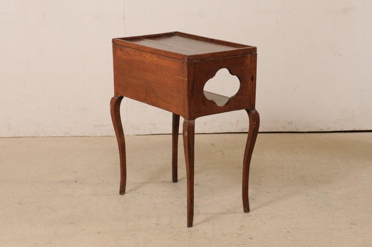 19th C. French Side Table with Quatrefoil Cut-Outs at Sides, Lower ...