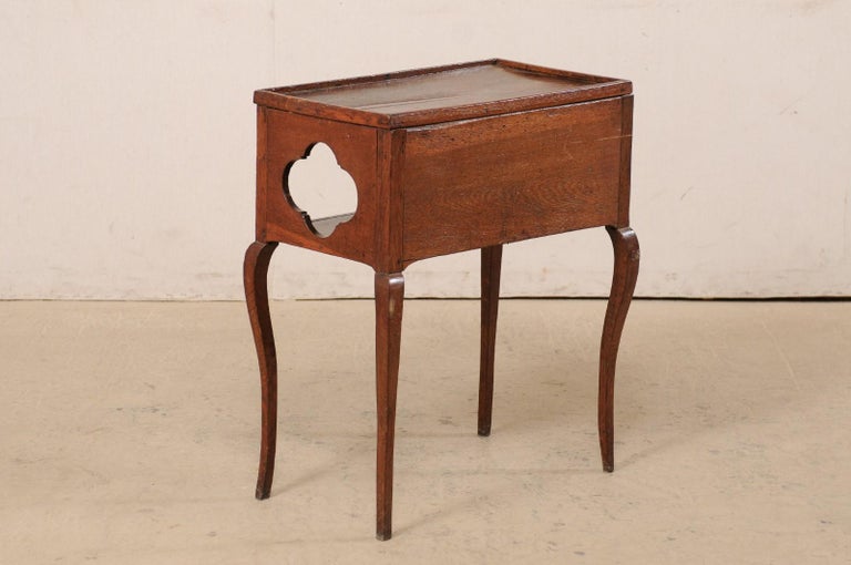 19th C. French Side Table with Quatrefoil Cut-Outs at Sides, Lower ...