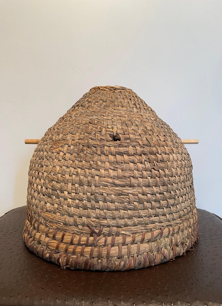 19th C French Straw Domed Bee Skep at 1stDibs