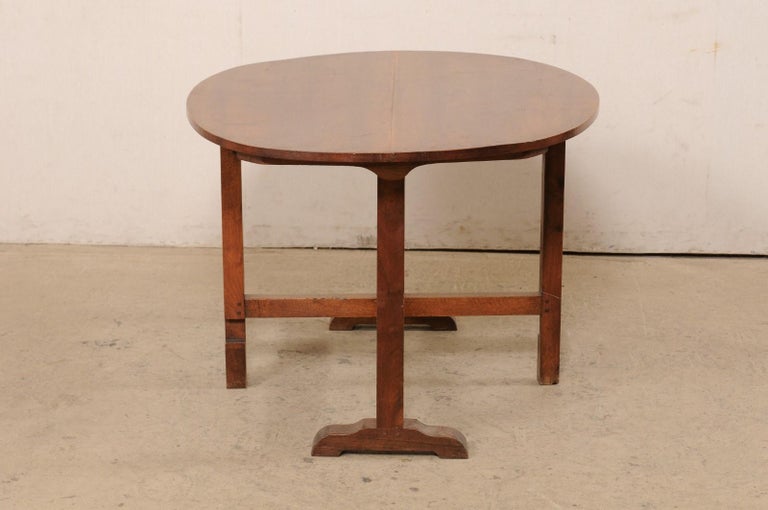 19th C. French Vintner's Oval-Shaped Wine Tasting Table at 1stDibs