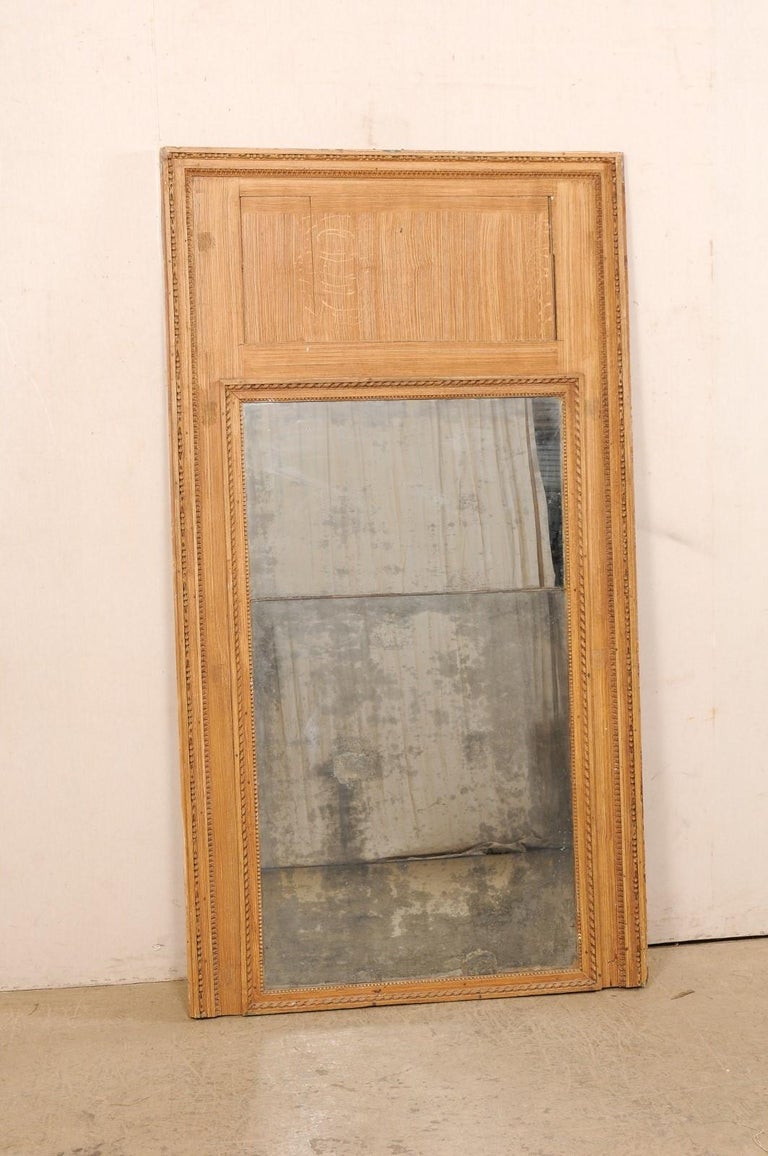19th Century French Wooden Trumeau Mirror w/its Original Glass For Sale ...