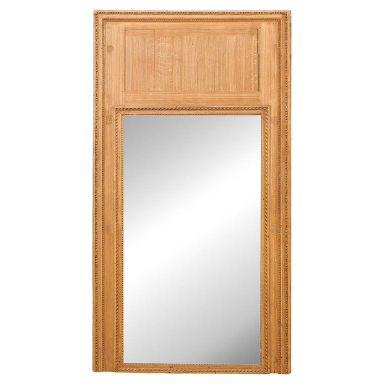 19th Century French Wooden Trumeau Mirror w/its Original Glass For Sale ...
