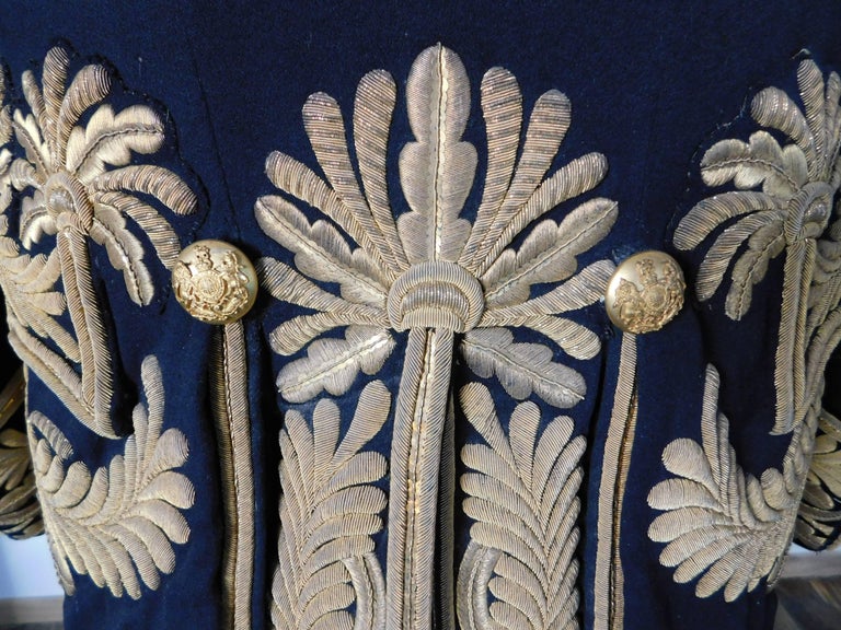 Gold Bullion Embroidered British Diplomatic Tailcoat and French ...