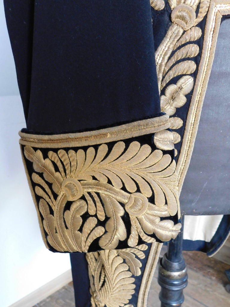 Gold Bullion Embroidered British Diplomatic Tailcoat and French ...