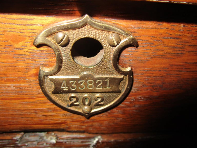 19th c Golden Oak and Brass Flat Model National Cash Register Money Box ...