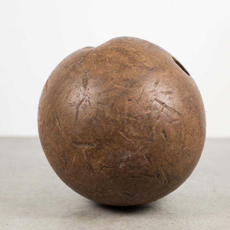 19th Century Hand Carved Lingum Vitae Bowling Ball, circa 1800s at ...