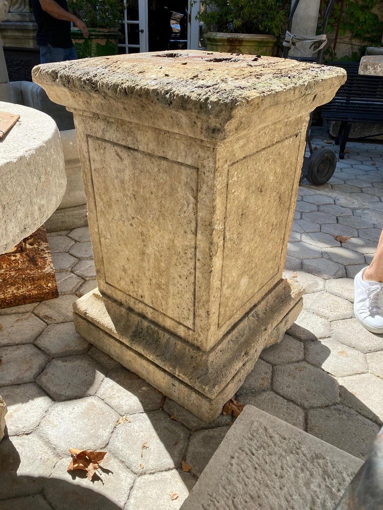 Hand Carved Stone Pedestal Column Post Base Block Antique Dealer Los ...