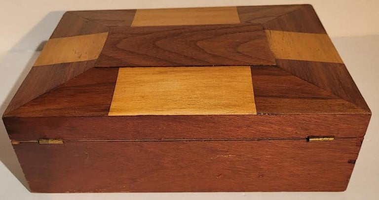 19th C Inlaid Wood Jewelry Box For Sale at 1stDibs