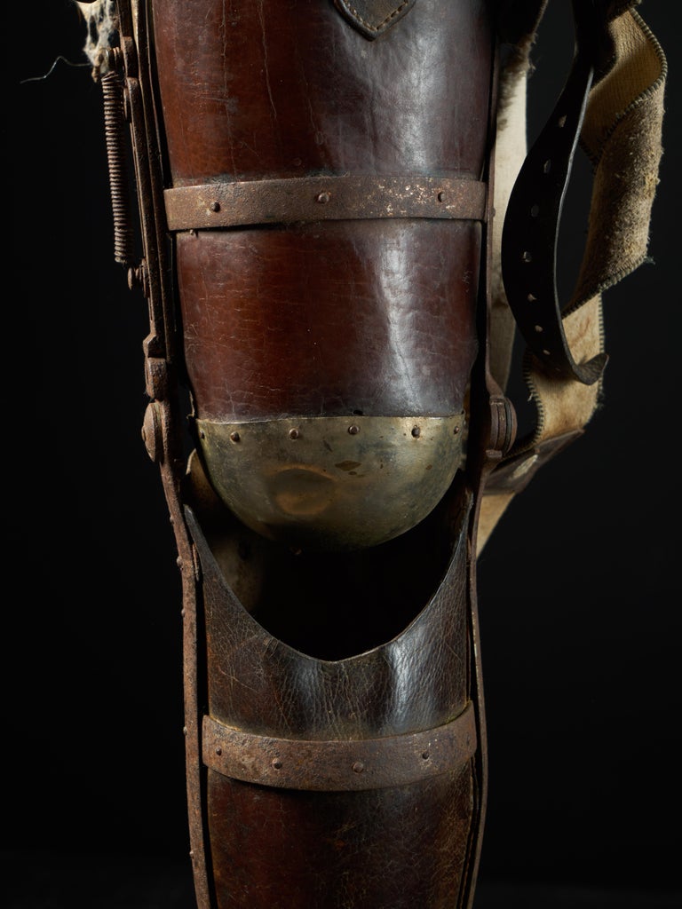 19th Century, Italian Original Wooden Prosthetic Leg at 1stDibs