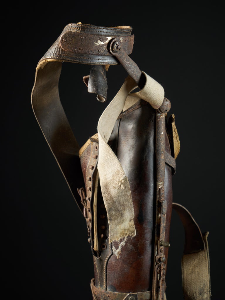 19th Century, Italian Original Wooden Prosthetic Leg at 1stDibs