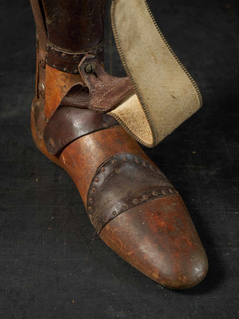 19th Century, Italian Original Wooden Prosthetic Leg at 1stDibs