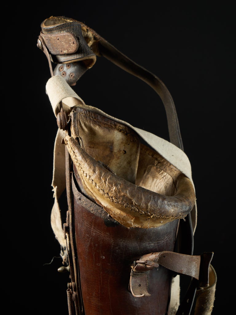 19th Century, Italian Original Wooden Prosthetic Leg at 1stDibs