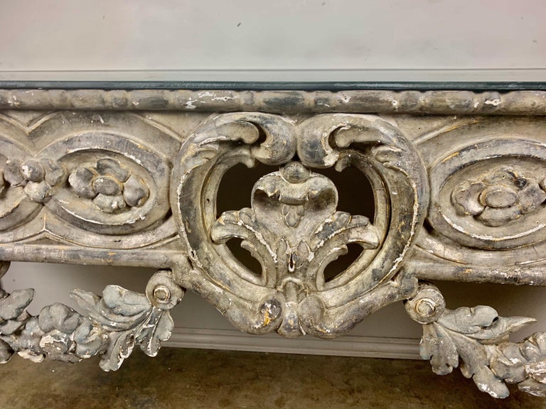 19th Century Italian Rococo Style Console with Mirrored Top For Sale at ...