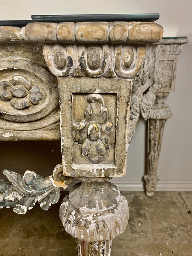 19th Century Italian Rococo Style Console with Mirrored Top For Sale at ...