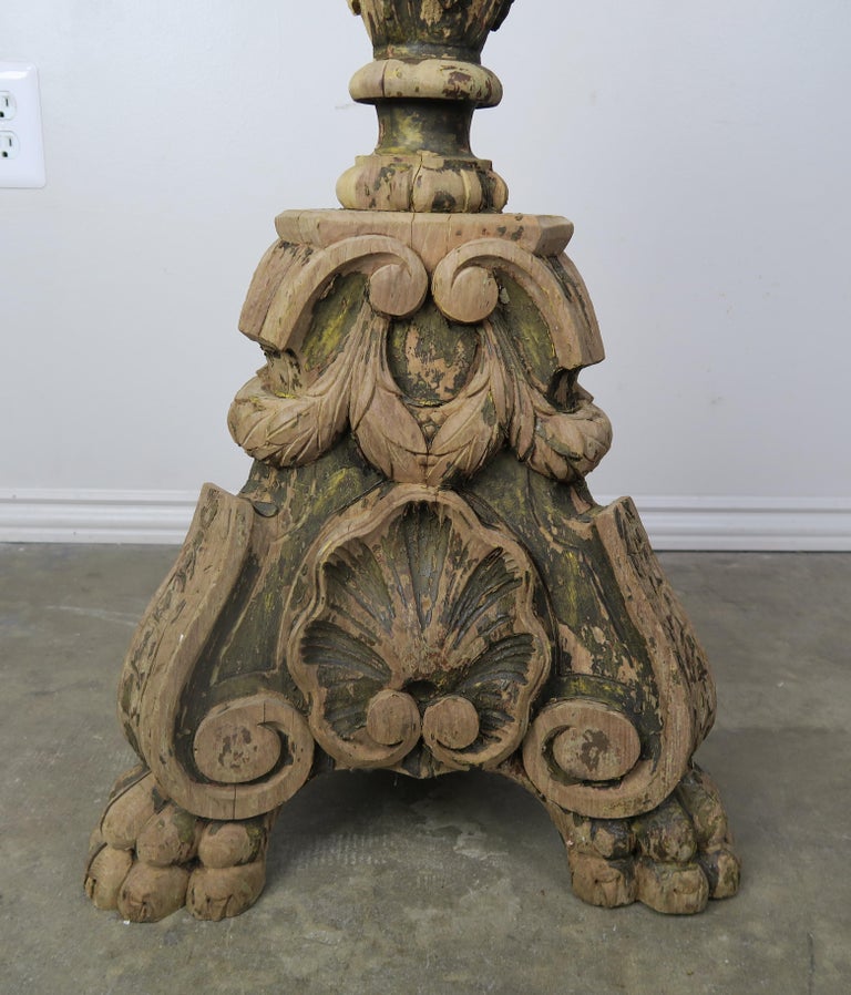 19th Century Italian Standing Lamp with Parchment Shade at 1stDibs