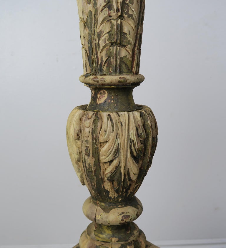 19th Century Italian Standing Lamp with Parchment Shade at 1stDibs