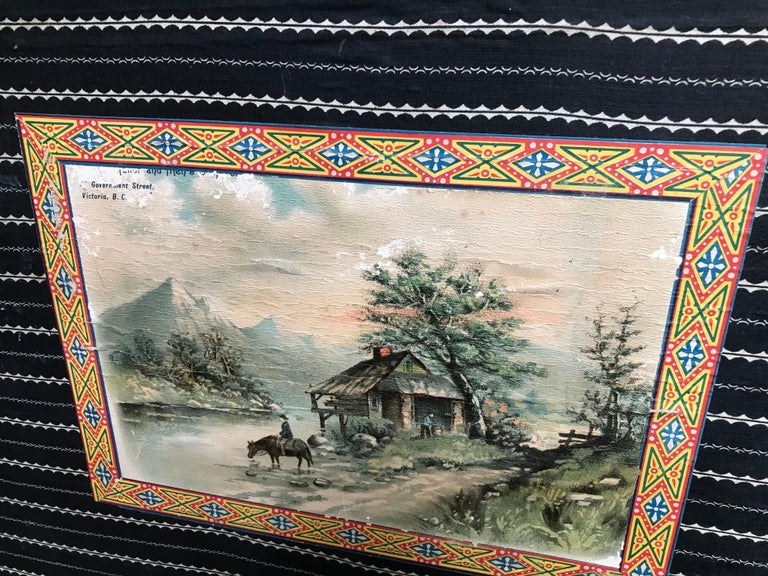 19th C. Large American All Leather Steamship Trunk with Dated Export ...