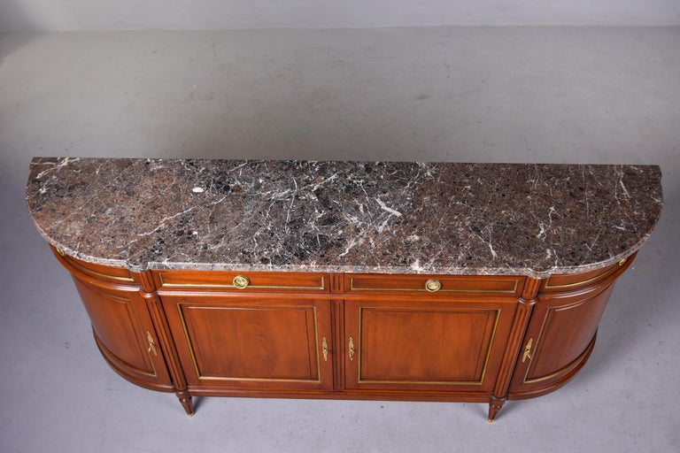 19th Century Louis Philippe Sideboard with Marble Top For Sale at 1stDibs