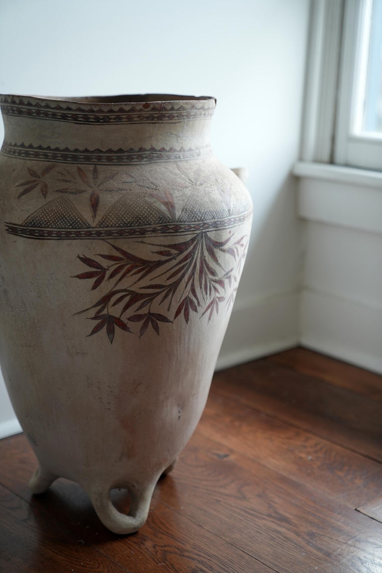 19th C Mexican Terracotta Painted Pot For Sale at 1stDibs