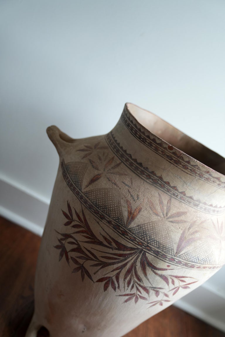 19th C Mexican Terracotta Painted Pot For Sale at 1stDibs