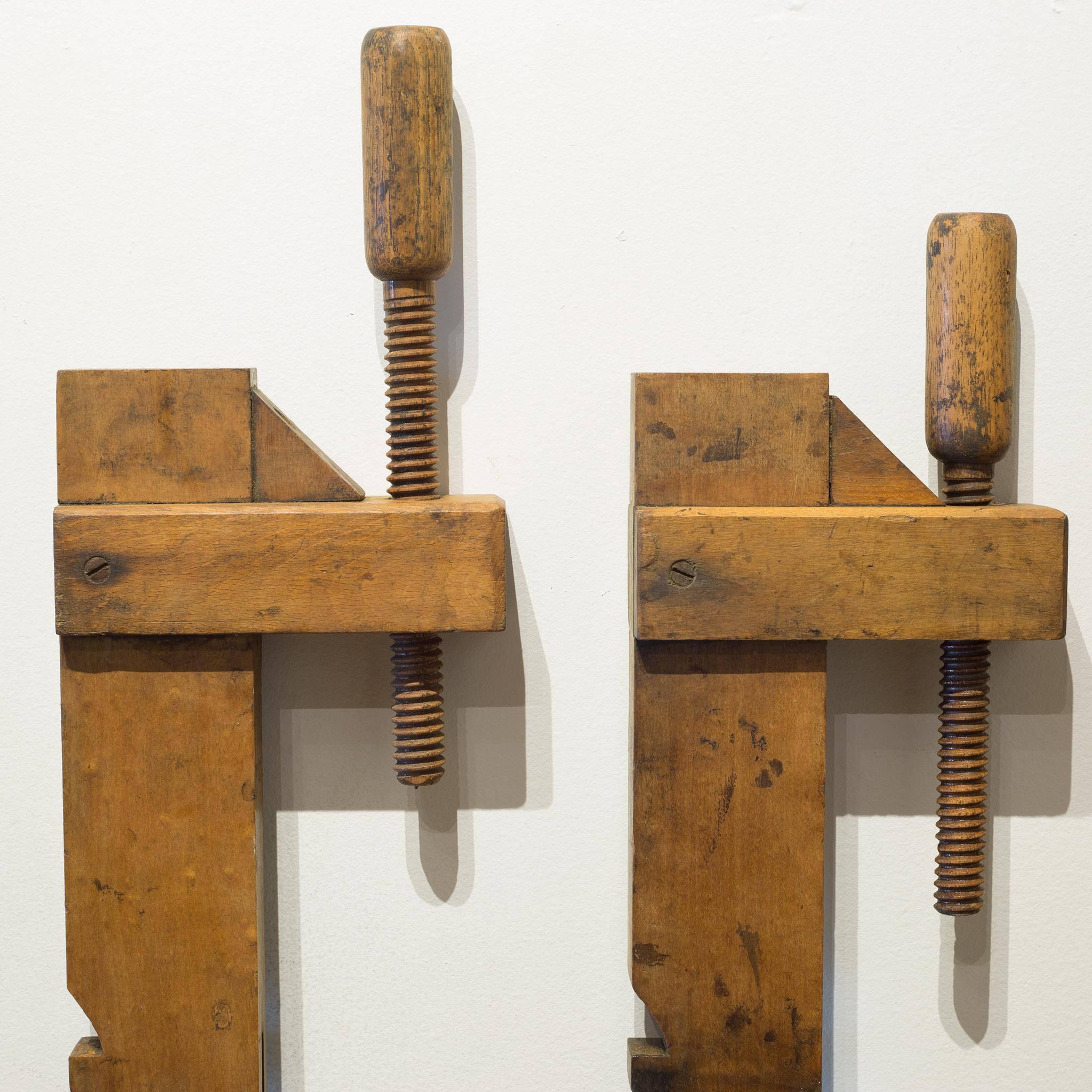 19th Century Monumental Wooden Shipwright Clamps, circa 1800s at 1stDibs