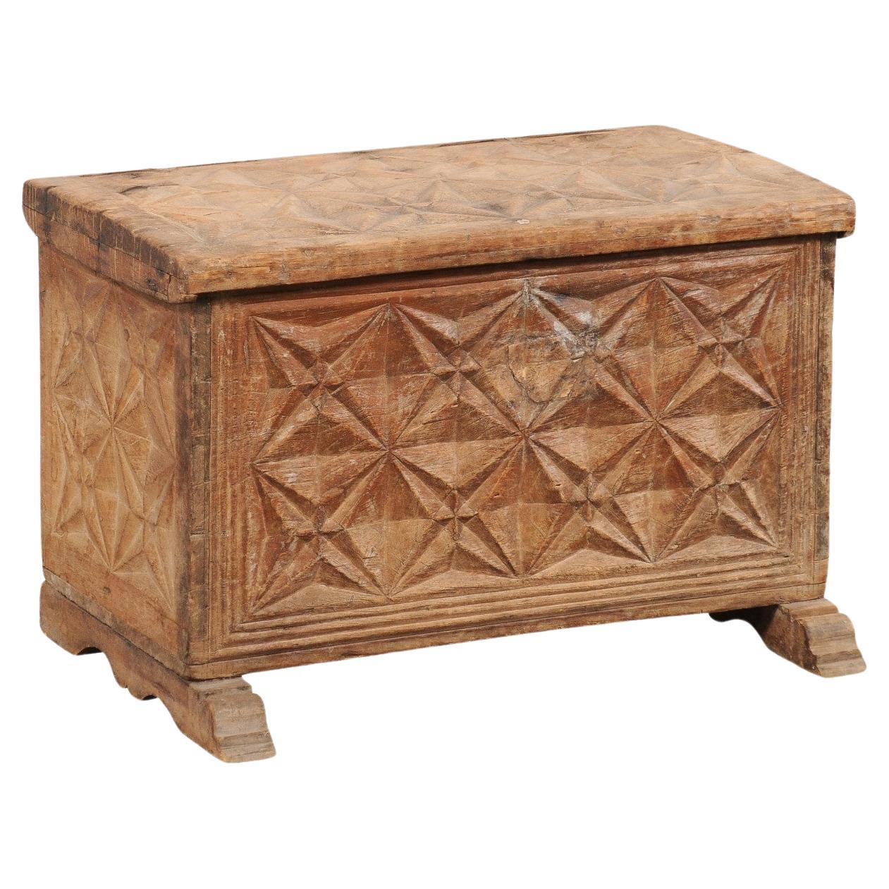 Spanish Leather-Wrapped Domed Coffer with Brass Accents from the 19th ...