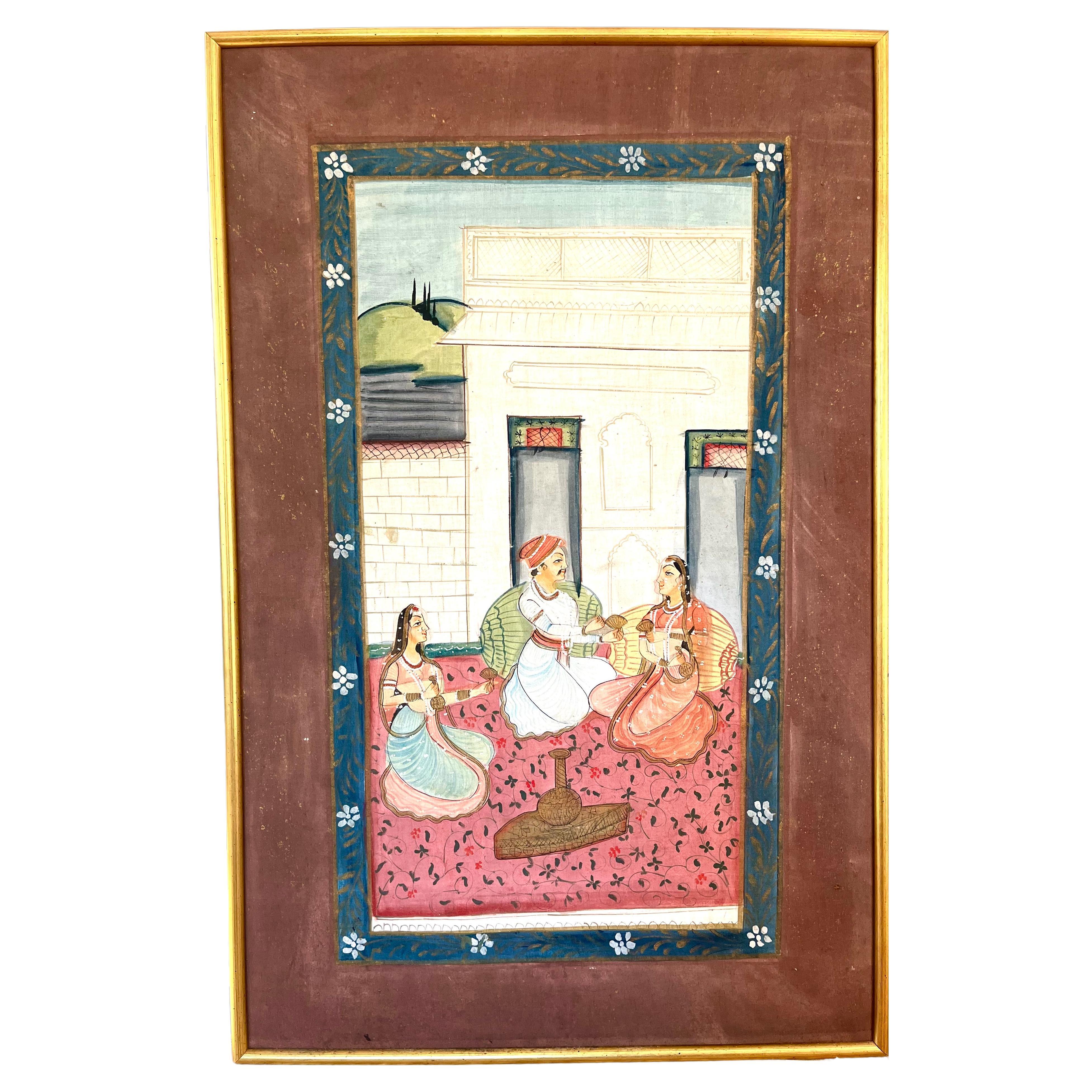 19th C. Mughal Painting For Sale at 1stDibs