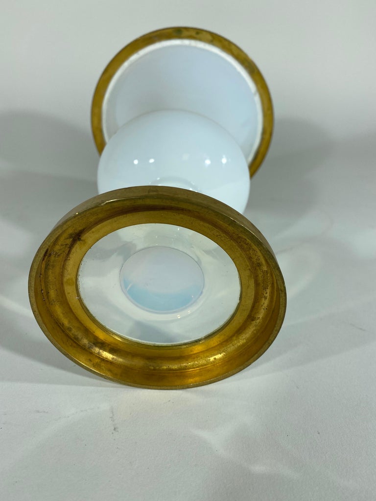 19th C Opaline Gilt Bronze Mounted Vasiform Vase For Sale at 1stDibs