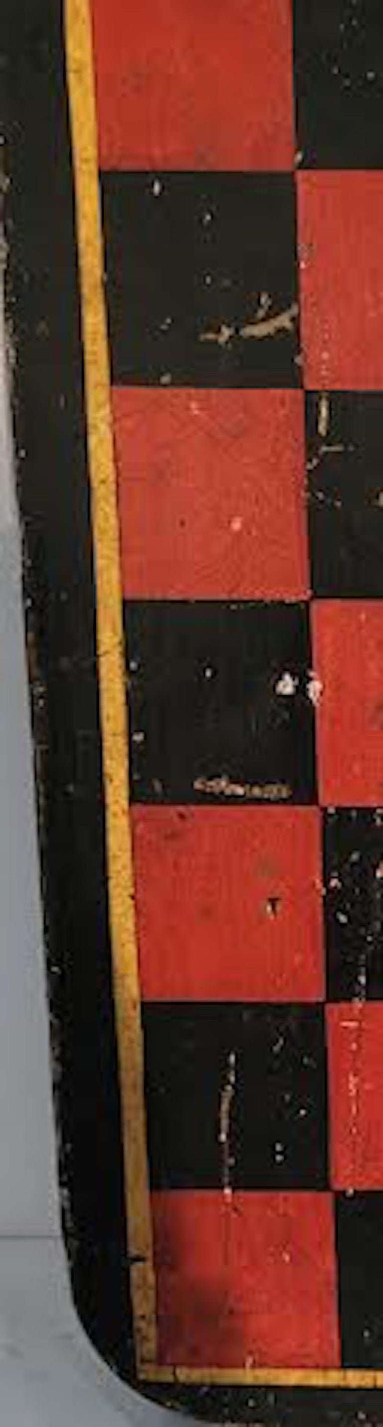 19th C Original Painted Checkerboard For Sale at 1stDibs