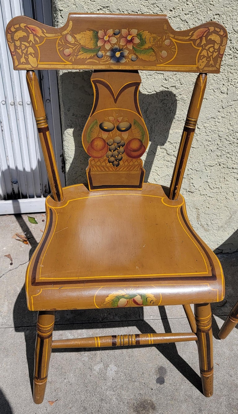 19th C Original Painted Decorated Chairs, Lancaster County PA For Sale ...