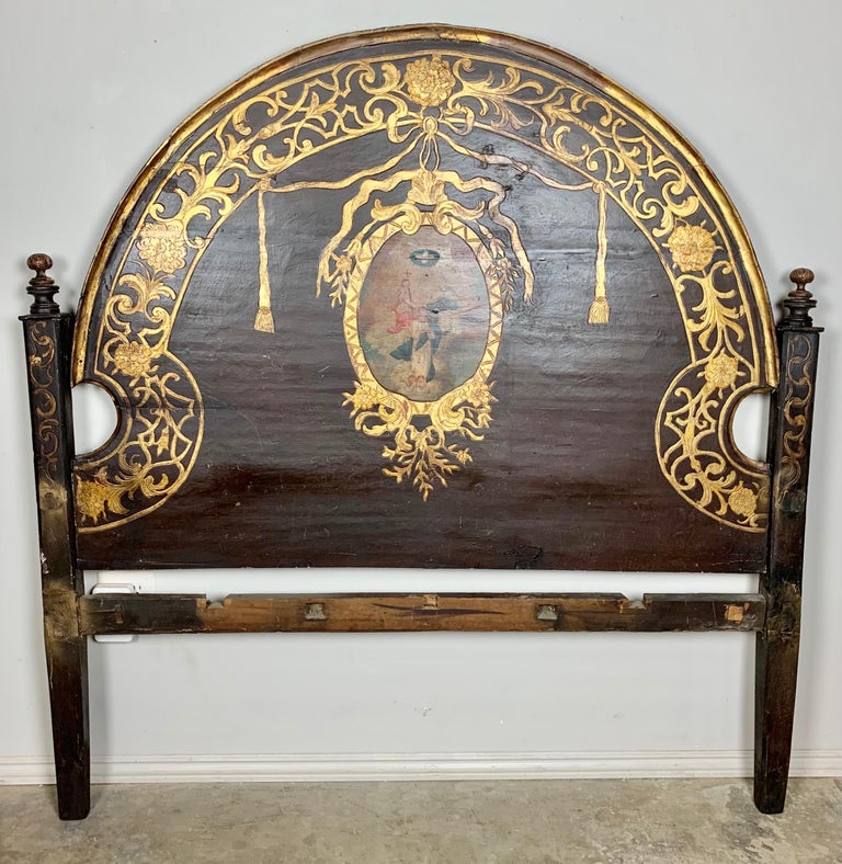 19th Century Painted and Gilt Spanish Headboard at 1stDibs