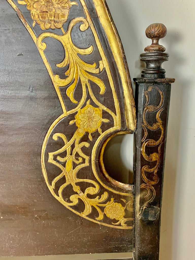 19th Century Painted and Gilt Spanish Headboard at 1stDibs