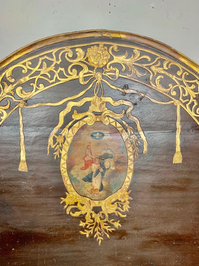 19th Century Painted and Gilt Spanish Headboard at 1stDibs
