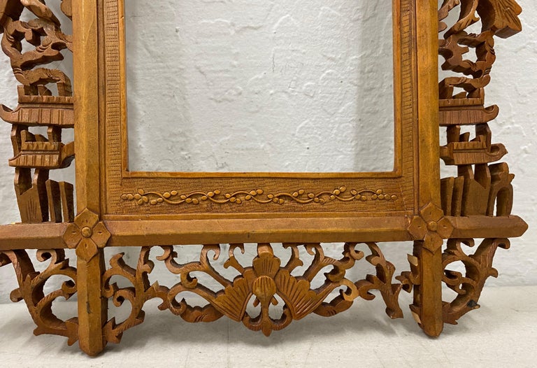 19th Century Pair of Hand Carved Anglo Indian Teak Wood Picture Frames ...