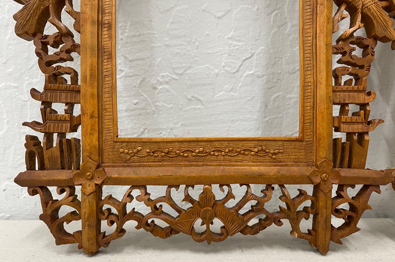 19th Century Pair of Hand Carved Anglo Indian Teak Wood Picture Frames ...