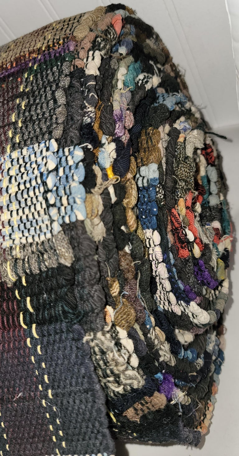 19th C Rag Rug Runner Rug For Sale at 1stDibs