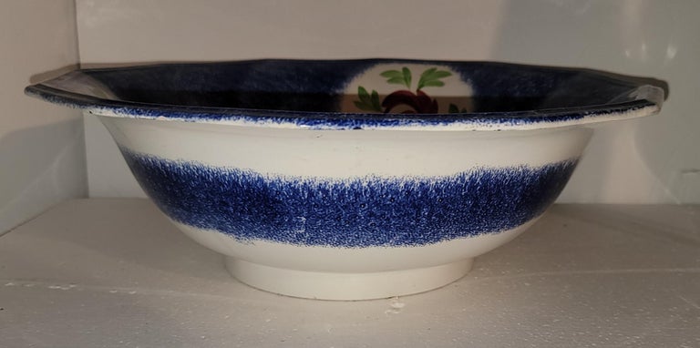19th C Rare Spatter Ware Wash Bowl and Set For Sale at 1stDibs