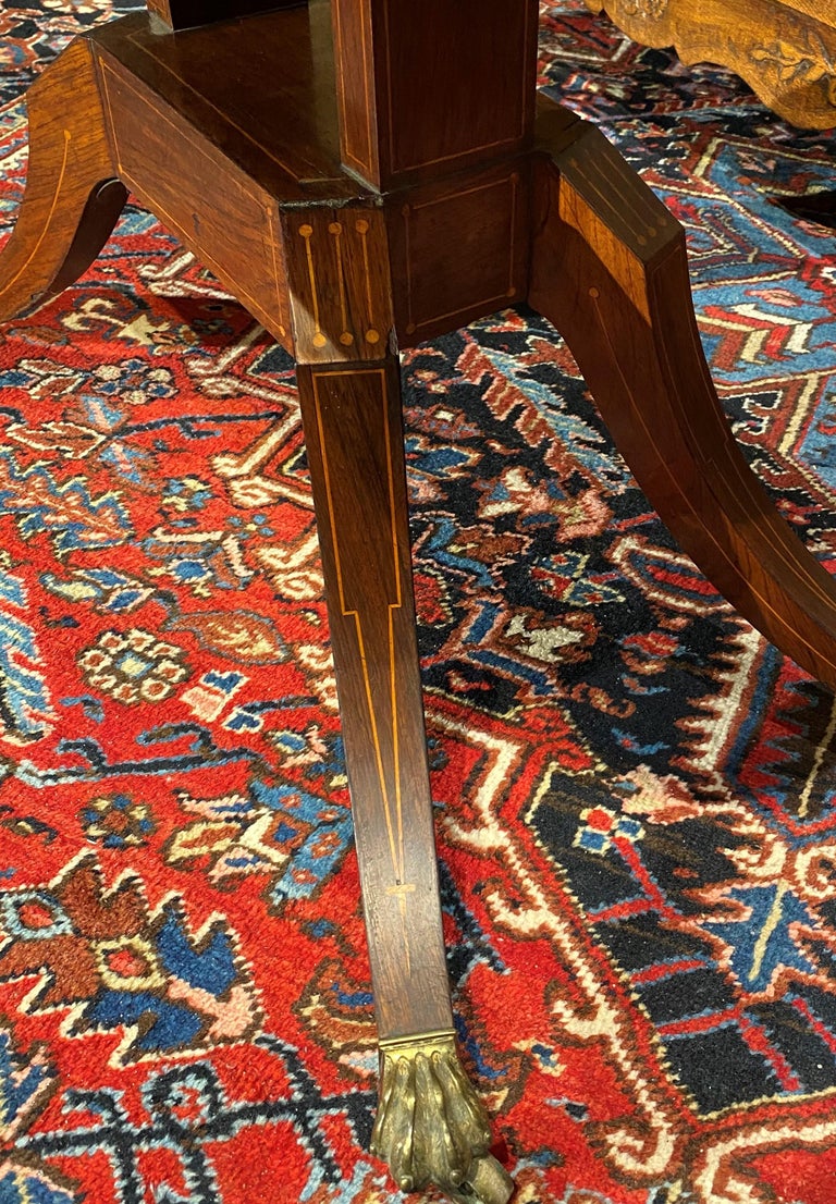 19th C Regency Banded Gaming Table in Rosewood with Baize Interior For ...