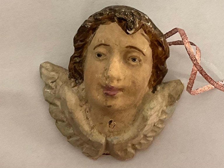 19th-C. Rococo Style Carved Wood Italian Putti / Cherub / Angel ...