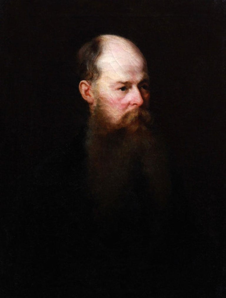 19th C. Russian School Oil on Canvas Portrait of Lev Tolstoy For Sale ...