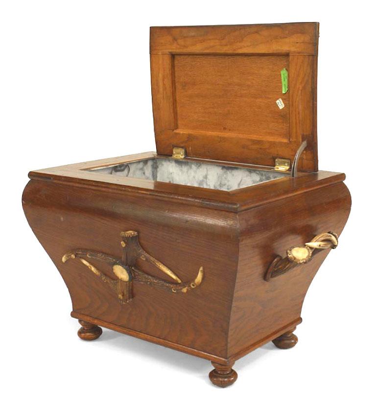 German Horn and Oak Cellarette For Sale at 1stDibs