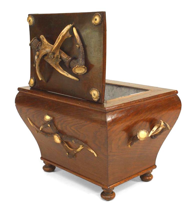 German Horn and Oak Cellarette For Sale at 1stDibs