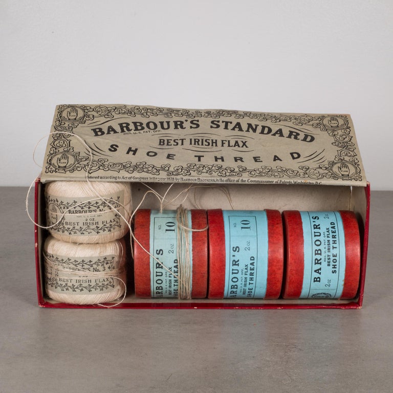19th Century Shoe Thread Box and Spools, circa 1878 For Sale at 1stDibs