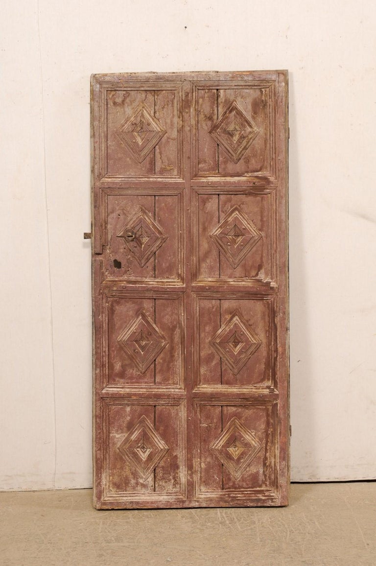 19th C. Spanish Eight-Panel Wood Door with Diamond Motiif and its ...