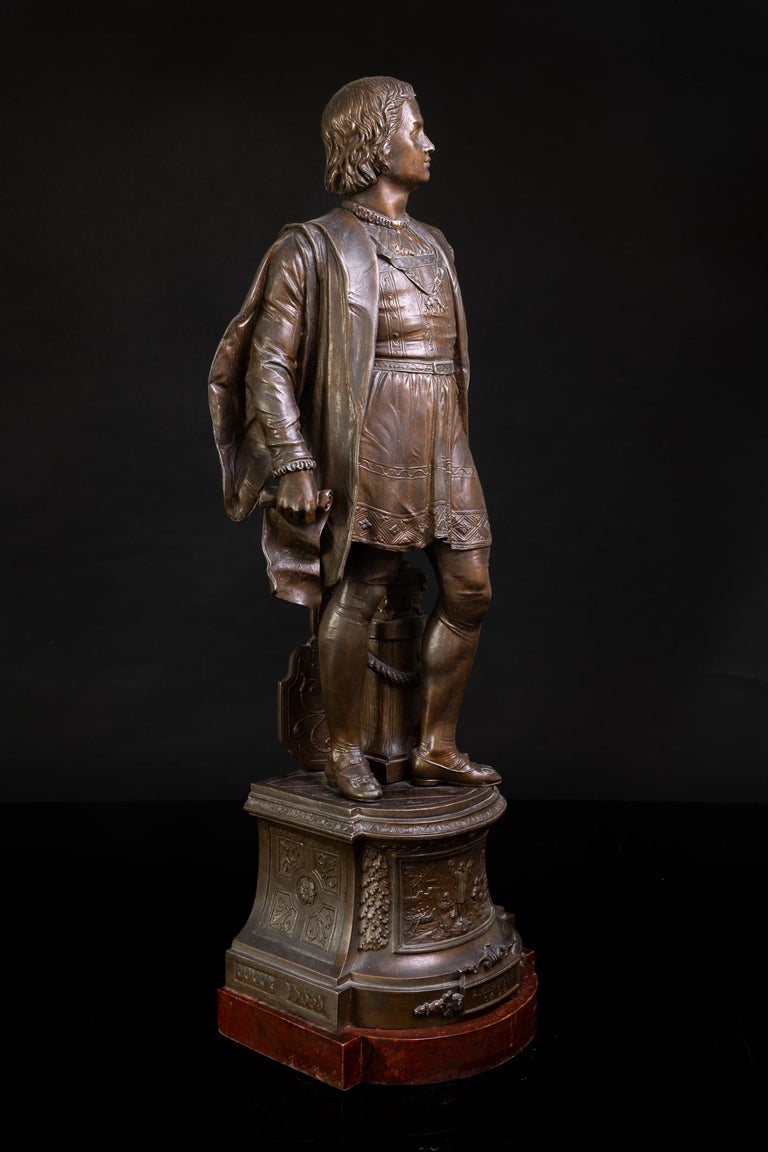 19th C Statue Christopher Columbus Sets Foot on American Soil in 1492 ...