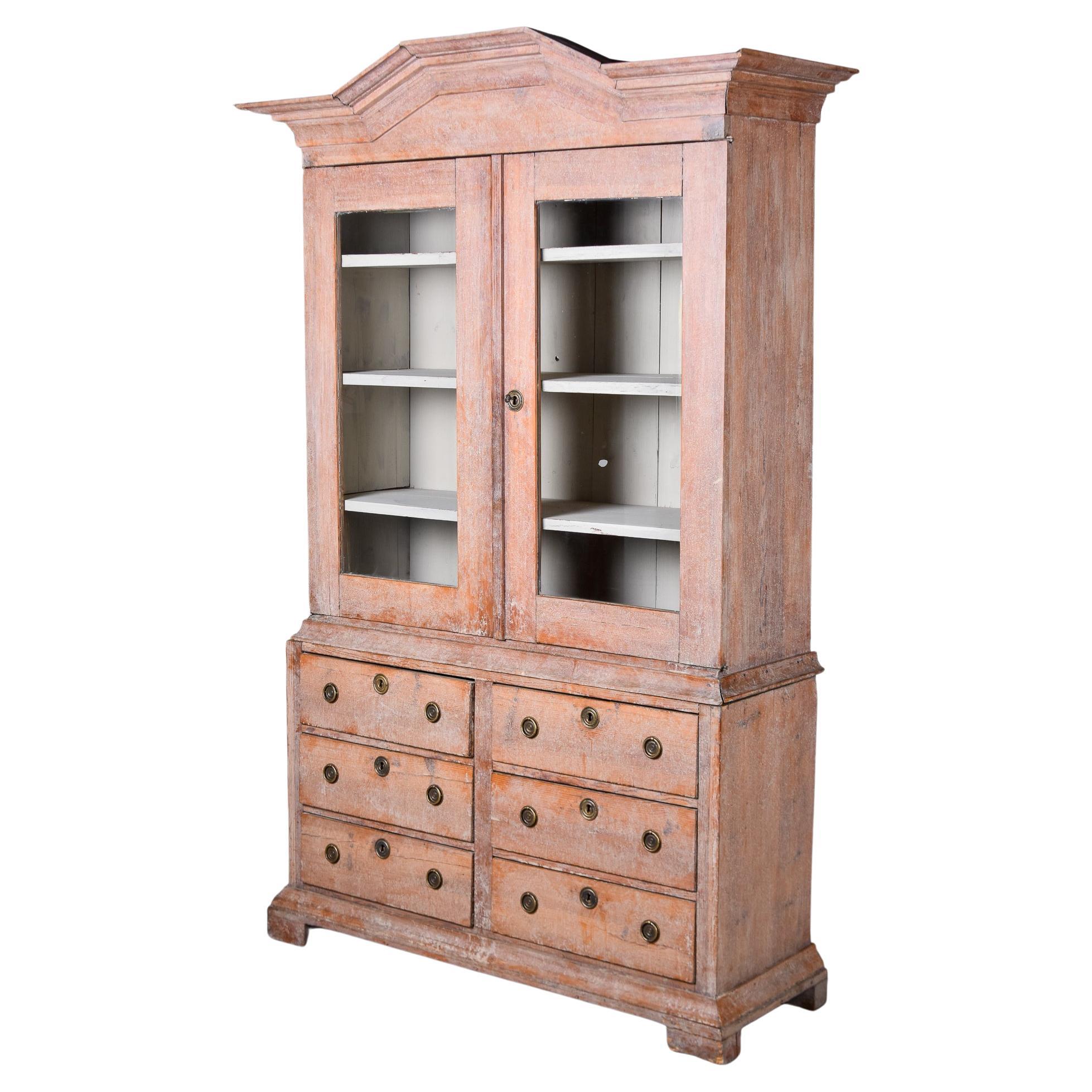 19th Century Heart Pine Step Back Cupboard For Sale at 1stDibs ...
