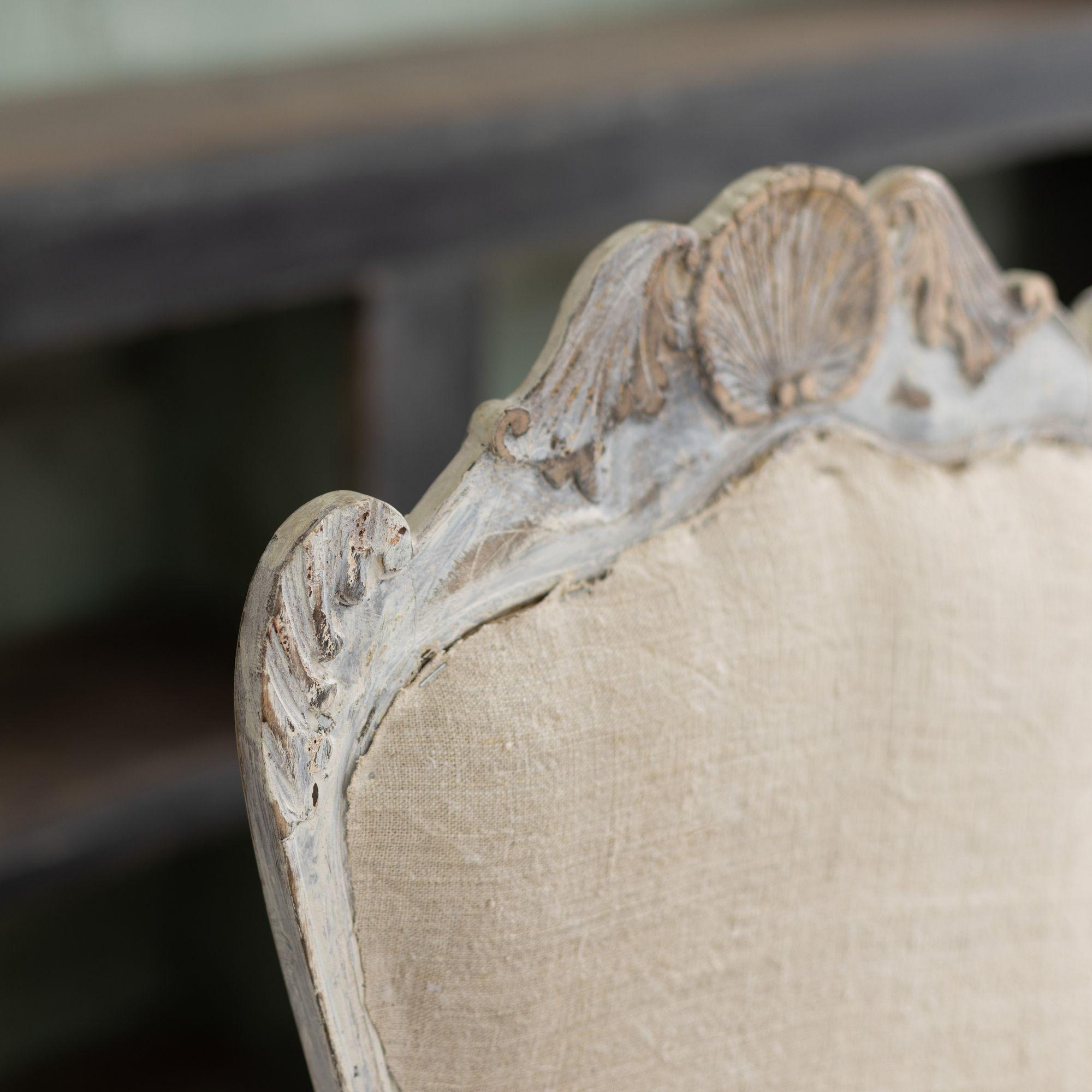 19th c. Swedish Rococo Settee or Sofa Bench in Original Paint For Sale ...