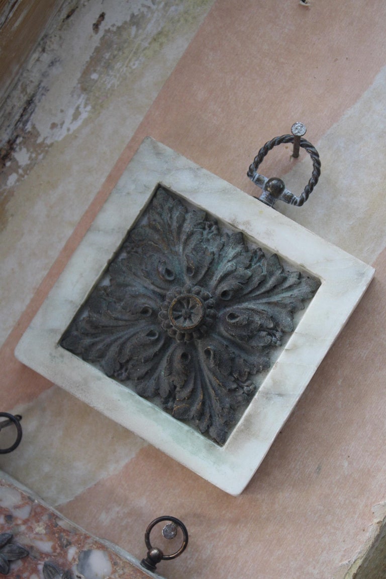 19th C Trio of Carved Marble and Bronze Decorative Architectural ...
