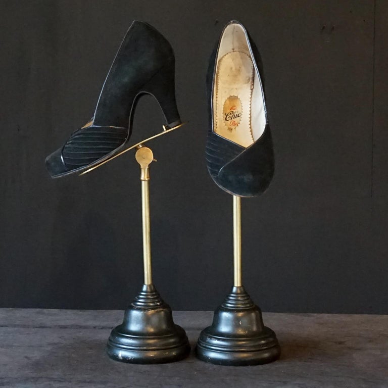 19th C. Victorian English Department Store Brass Shoe Display Counter ...